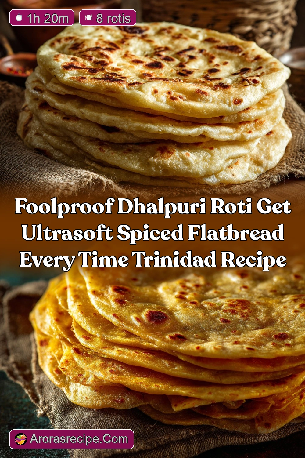 Authentic Dhalpuri Roti Recipe Fluffy Trinidadian Flatbread