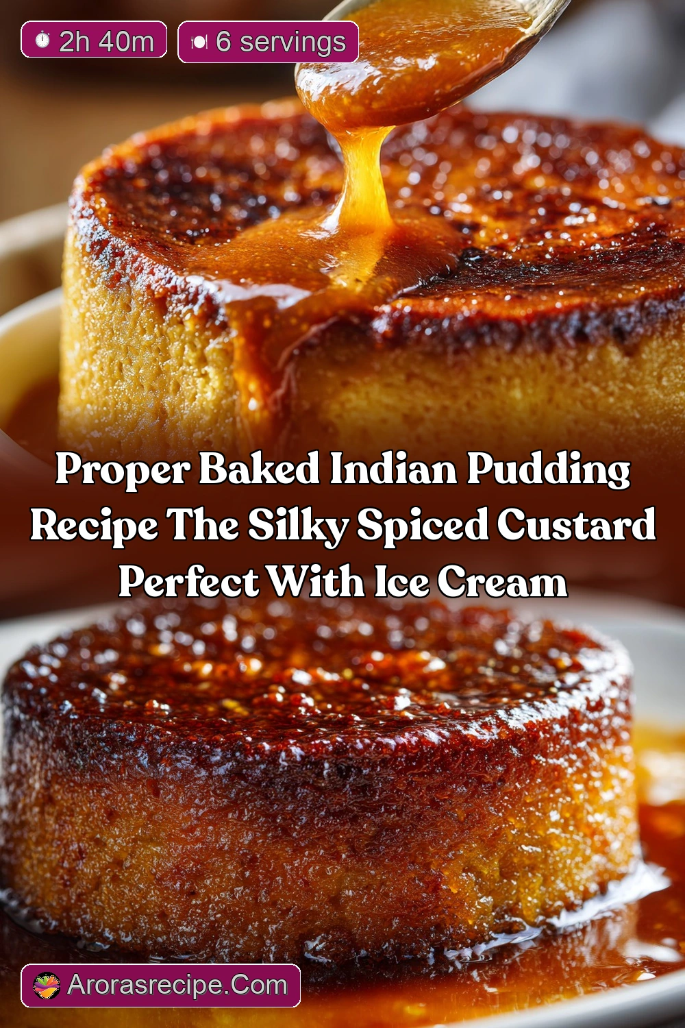 Proper Baked Indian Pudding New England Molasses Cornmeal…