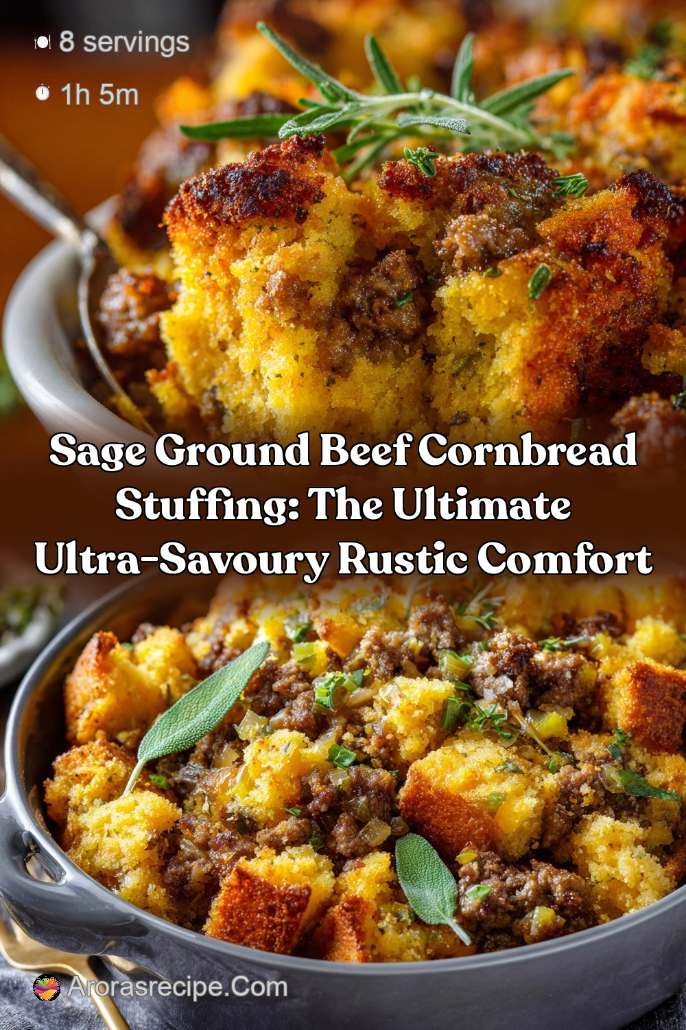 Sage Ground Beef Cornbread Stuffing: Robust Comfort Food…