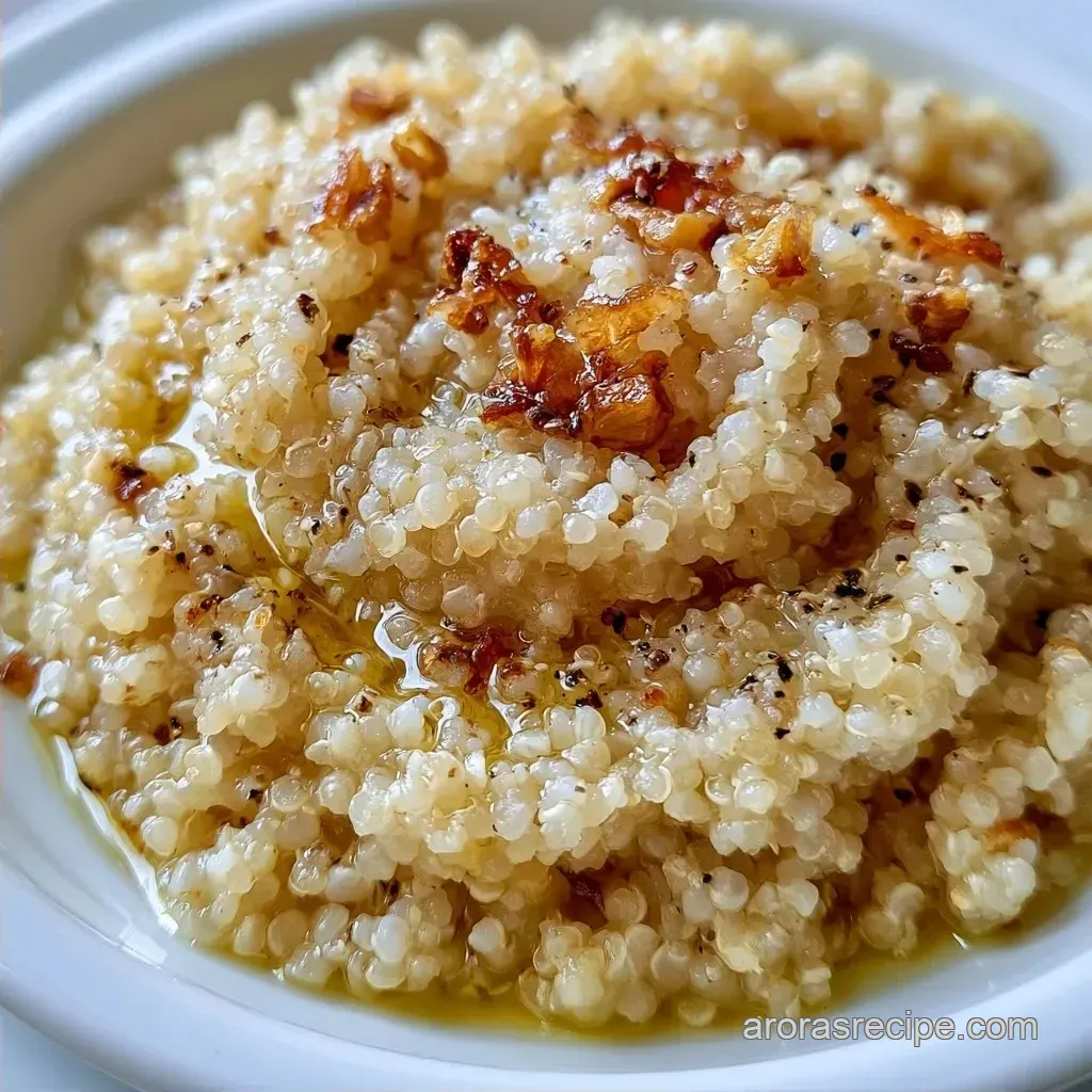 Garlic Olive Oil Quinoa for 4 Servings - Arora's Recipe