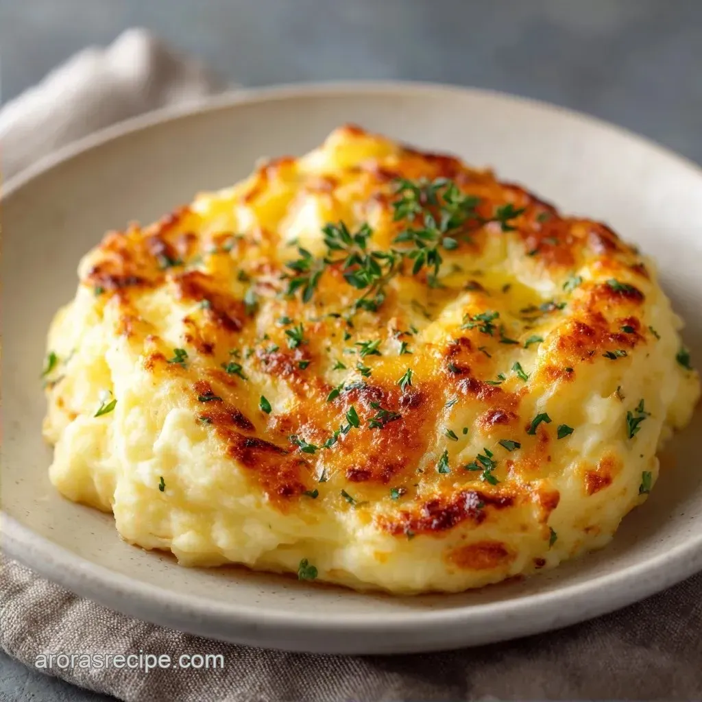 Mashed Potato Au Gratin with Gruyère - Arora's Recipe