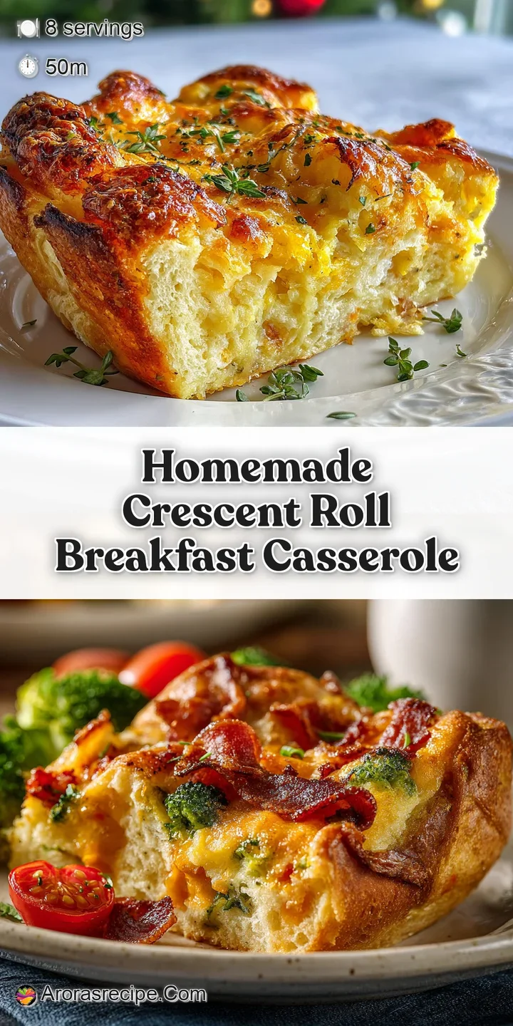 Homemade Crescent Roll Breakfast Casserole: Buttery